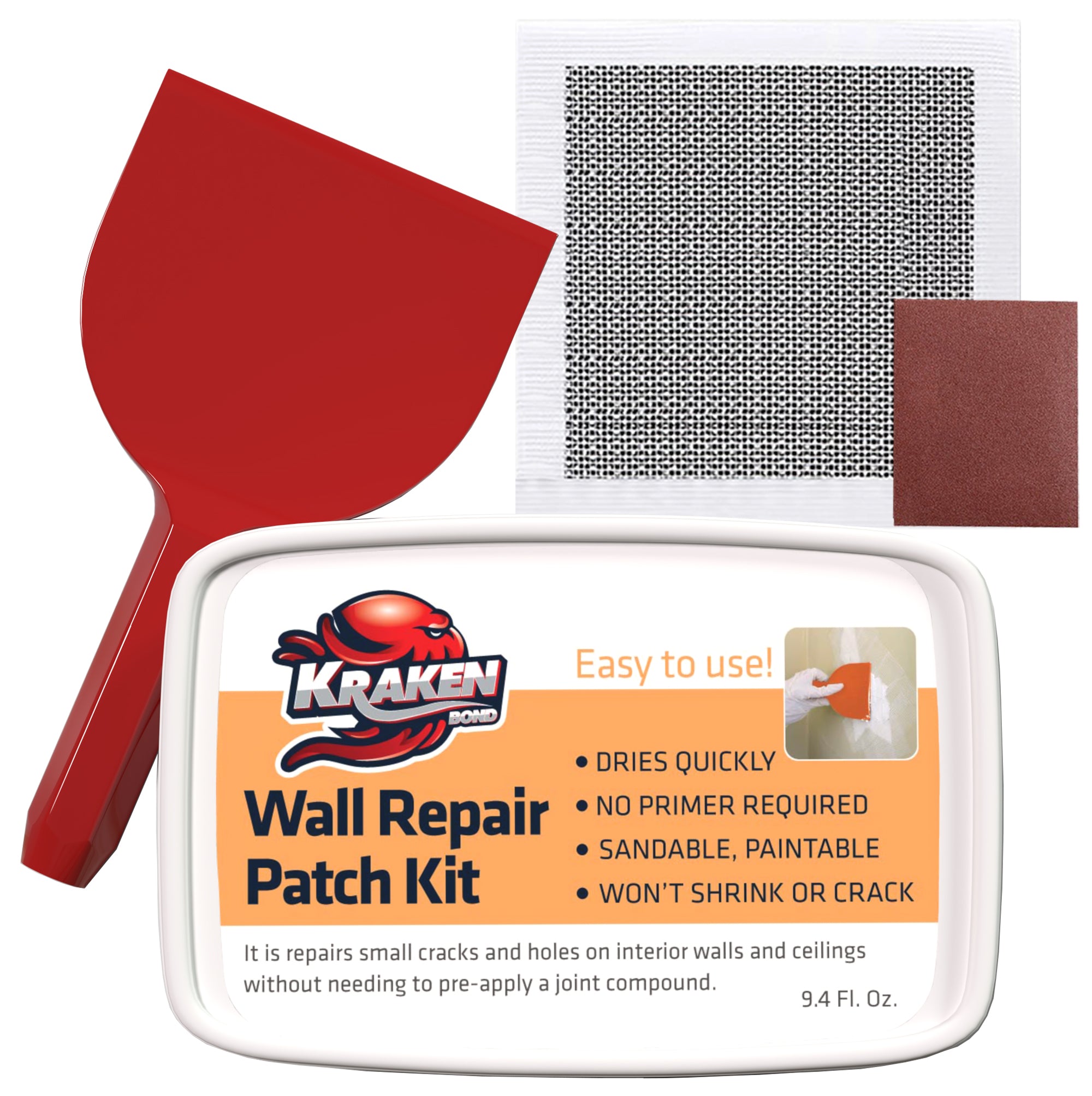 Wall Repair Patch Kit 9 Oz. Krakenbond
